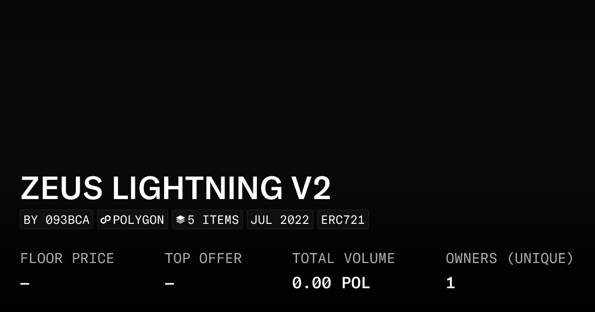 ZEUS LIGHTNING V2 - Collection | OpenSea