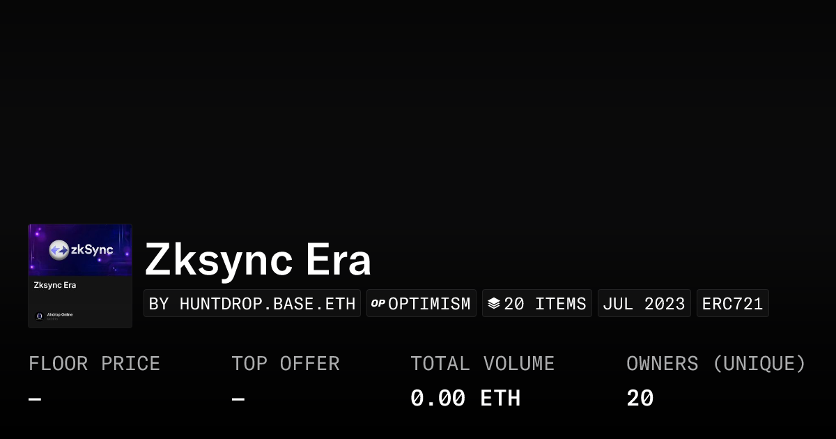 Zksync Era - Collection | OpenSea