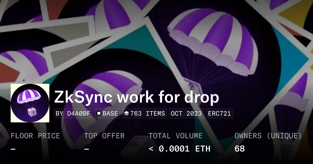 ZkSync work for drop - Collection | OpenSea