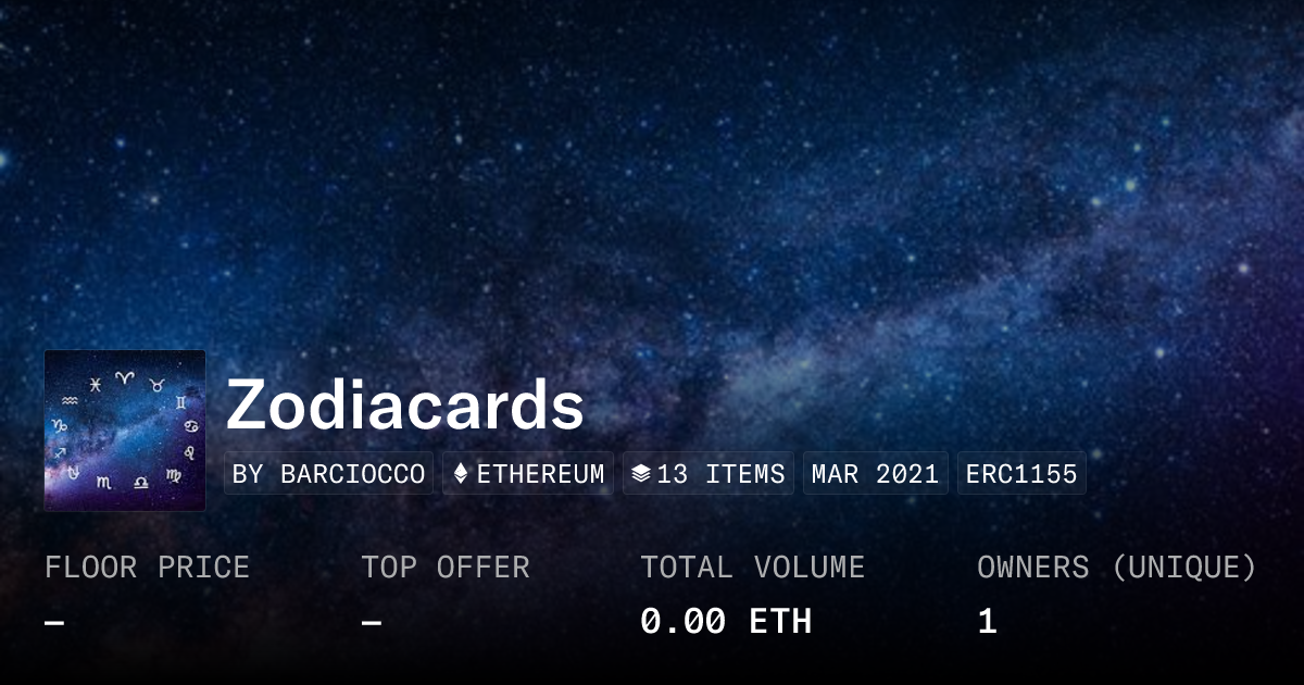 Zodiacards - Collection | OpenSea