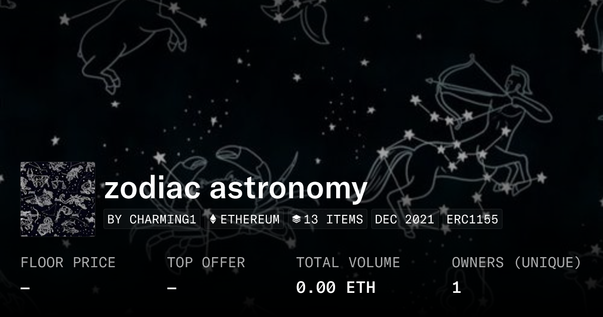 zodiac astronomy - Collection | OpenSea