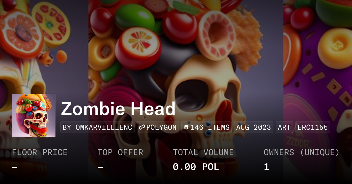 Zombie Head - Collection | OpenSea