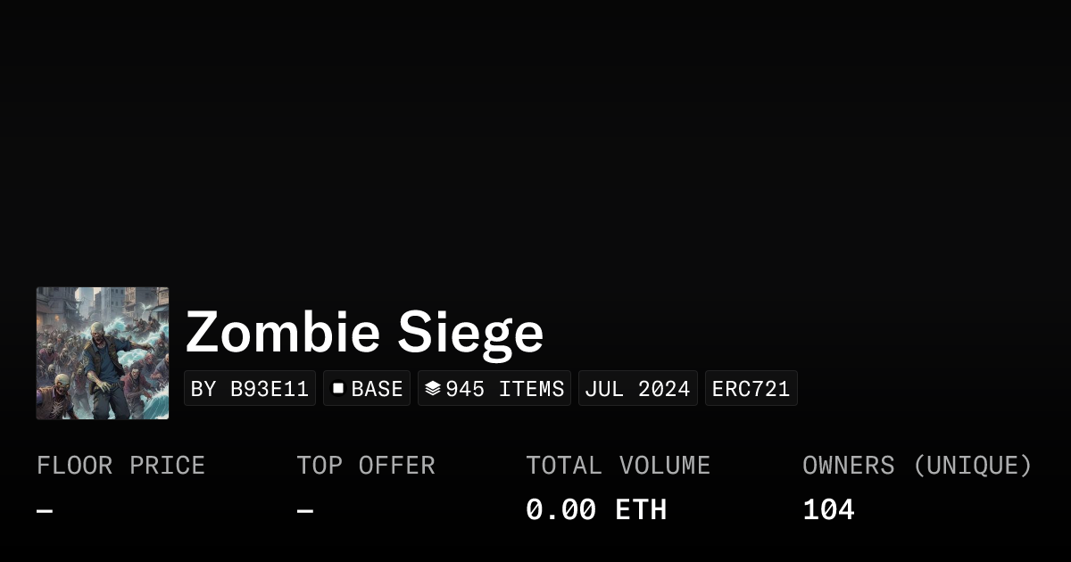 Zombie Siege - Collection | OpenSea
