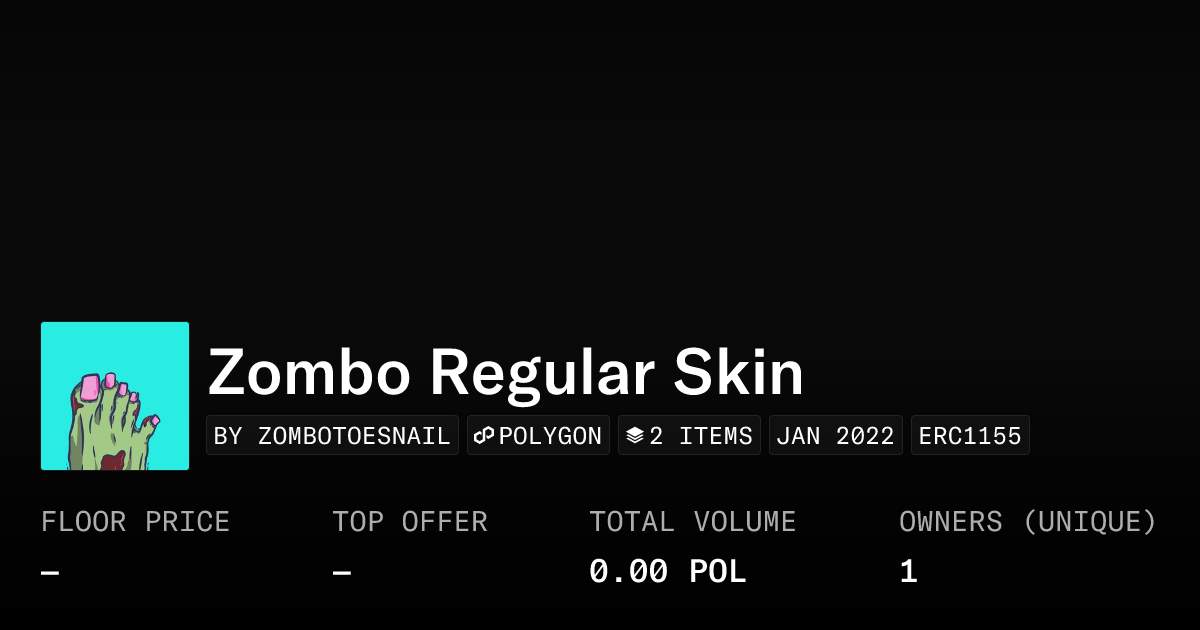 Zombo Regular Skin - Collection | OpenSea