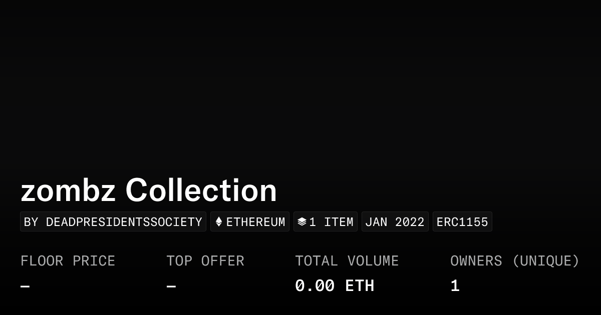 zombz Collection - Collection | OpenSea