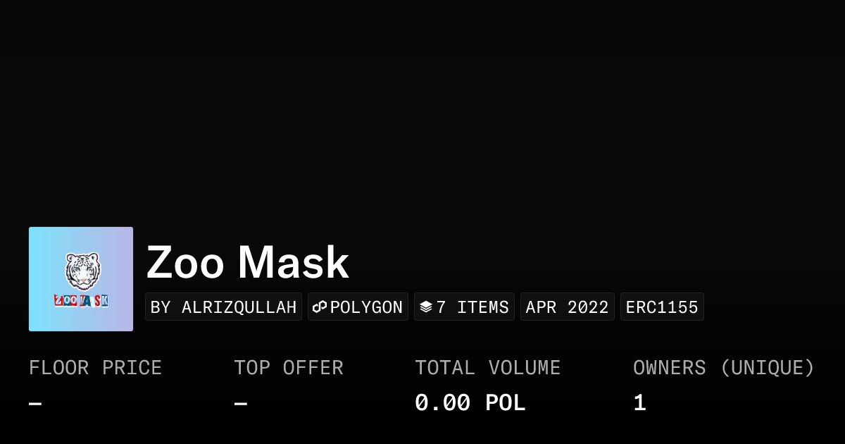 Zoo Mask - Collection | OpenSea