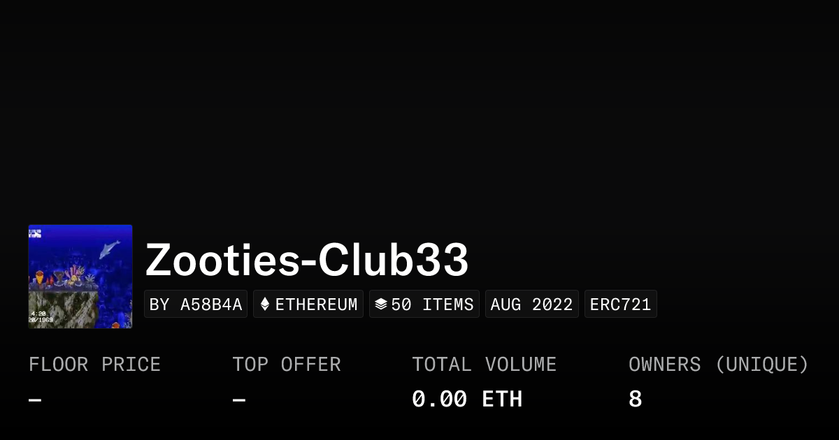 Zooties-Club33 - Collection | OpenSea