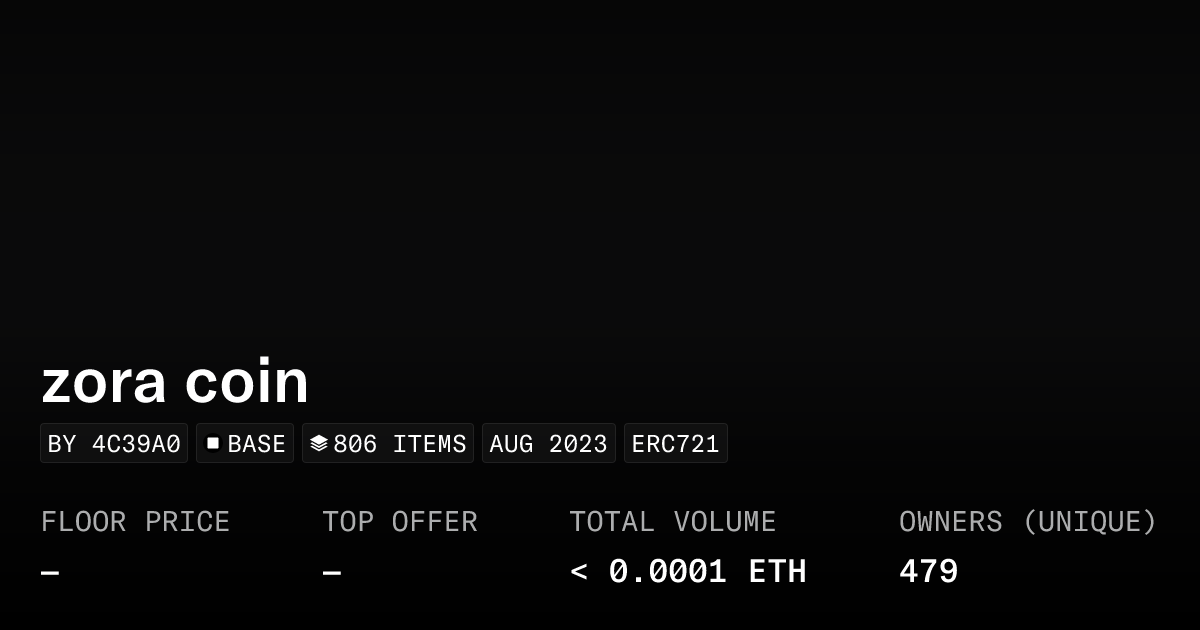 zora coin - Collection | OpenSea