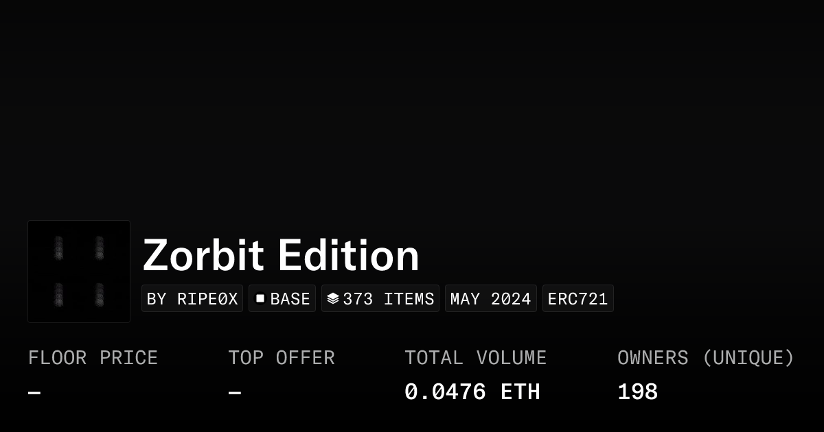 Zorbit Edition - Collection | OpenSea