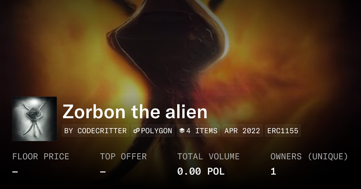 Zorbon the alien - Collection | OpenSea