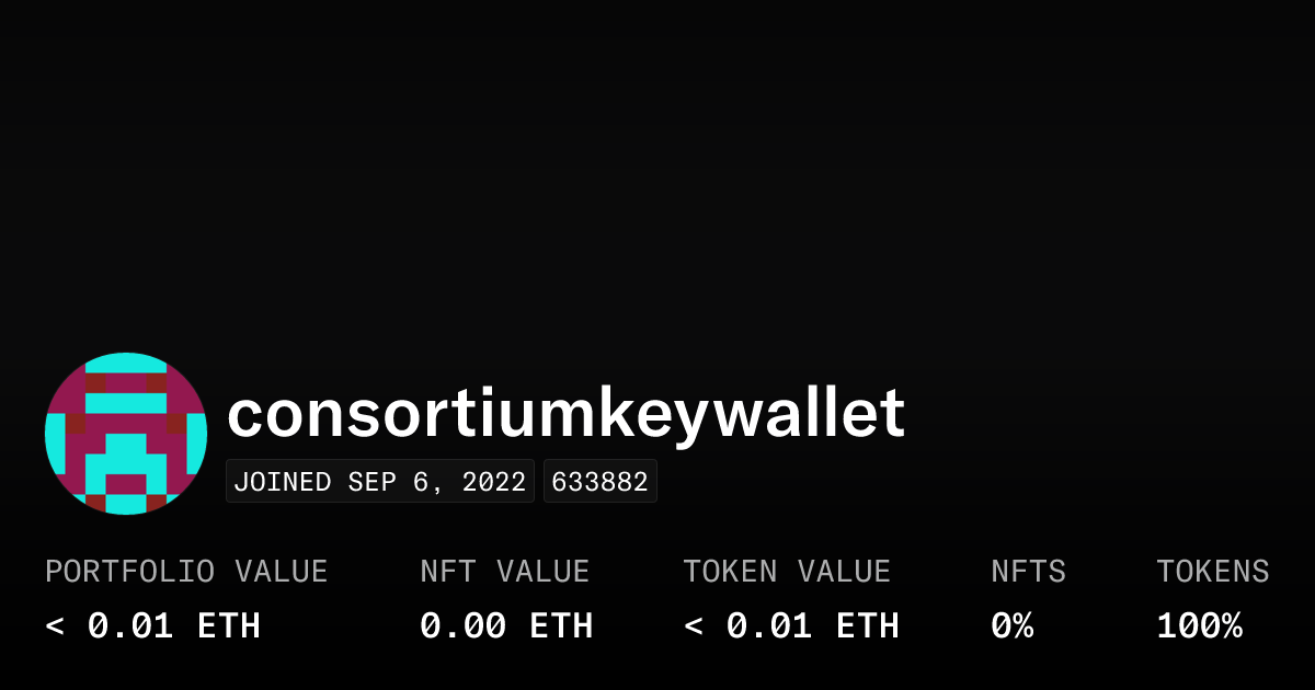 consortiumkeywallet - Profile | OpenSea