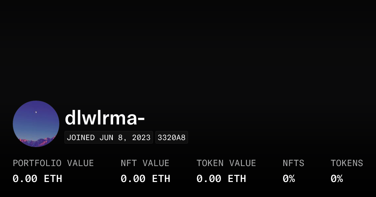 dlwlrma- - Profile | OpenSea