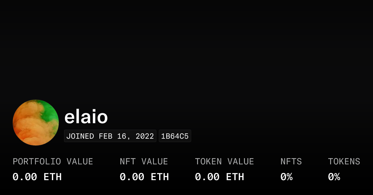 elaio - Profile | OpenSea