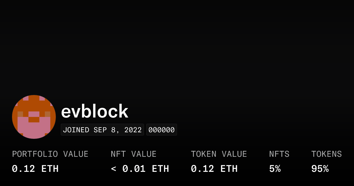 evblock - Profile | OpenSea