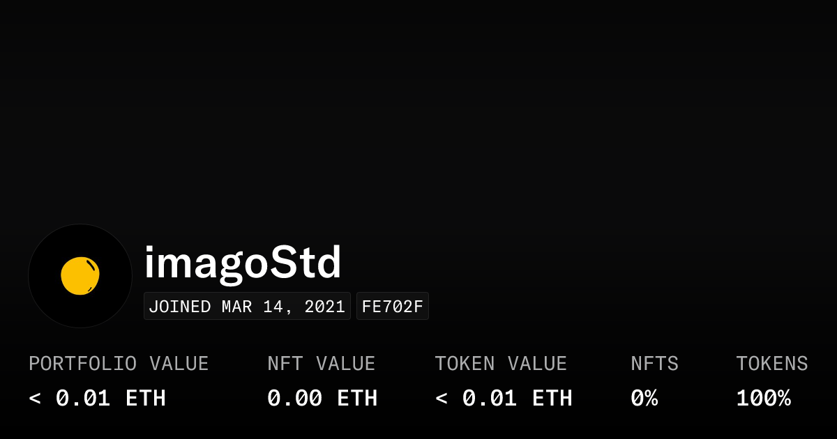 imagoStd - Profile | OpenSea
