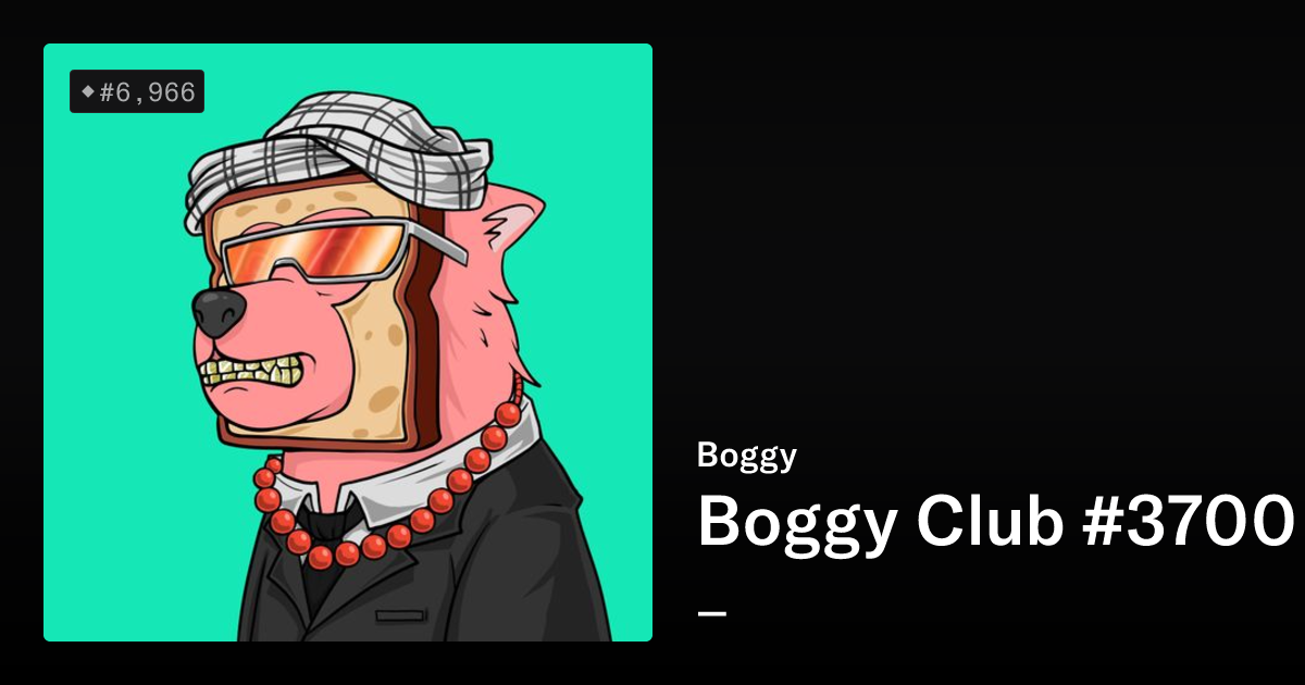 #3700 - Boggy | OpenSea