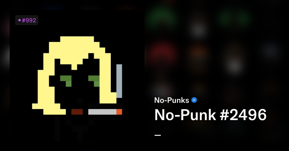 No-Punk #2496 - No-Punks | OpenSea