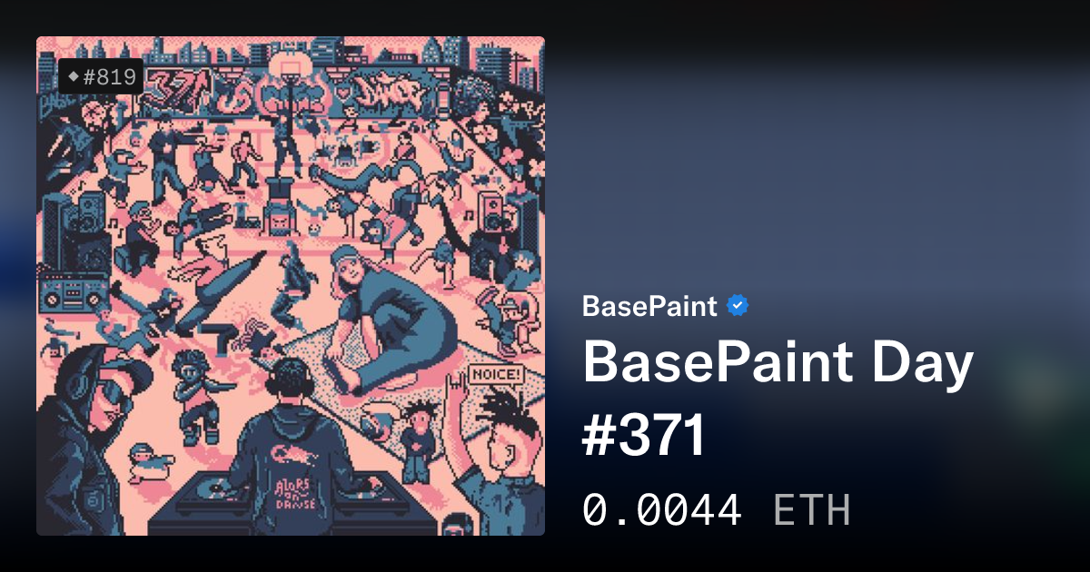 BasePaint Day #371 - BasePaint | OpenSea
