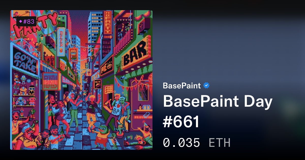 BasePaint Day #661 - BasePaint | OpenSea