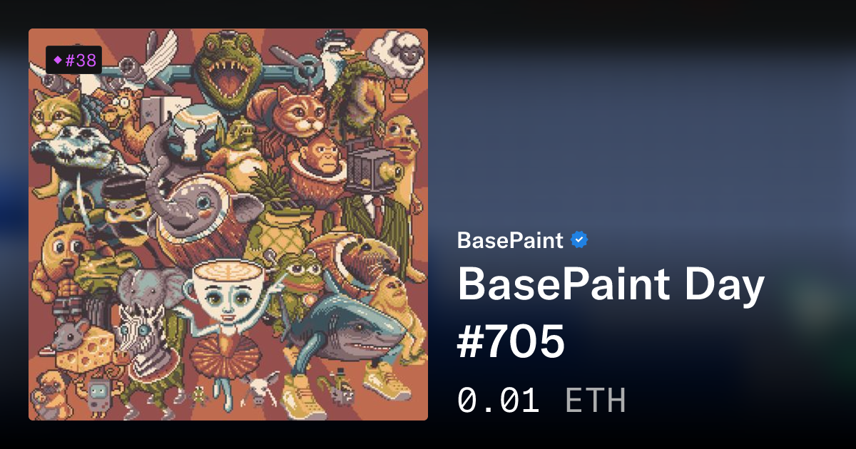 BasePaint Day #705 - BasePaint | OpenSea