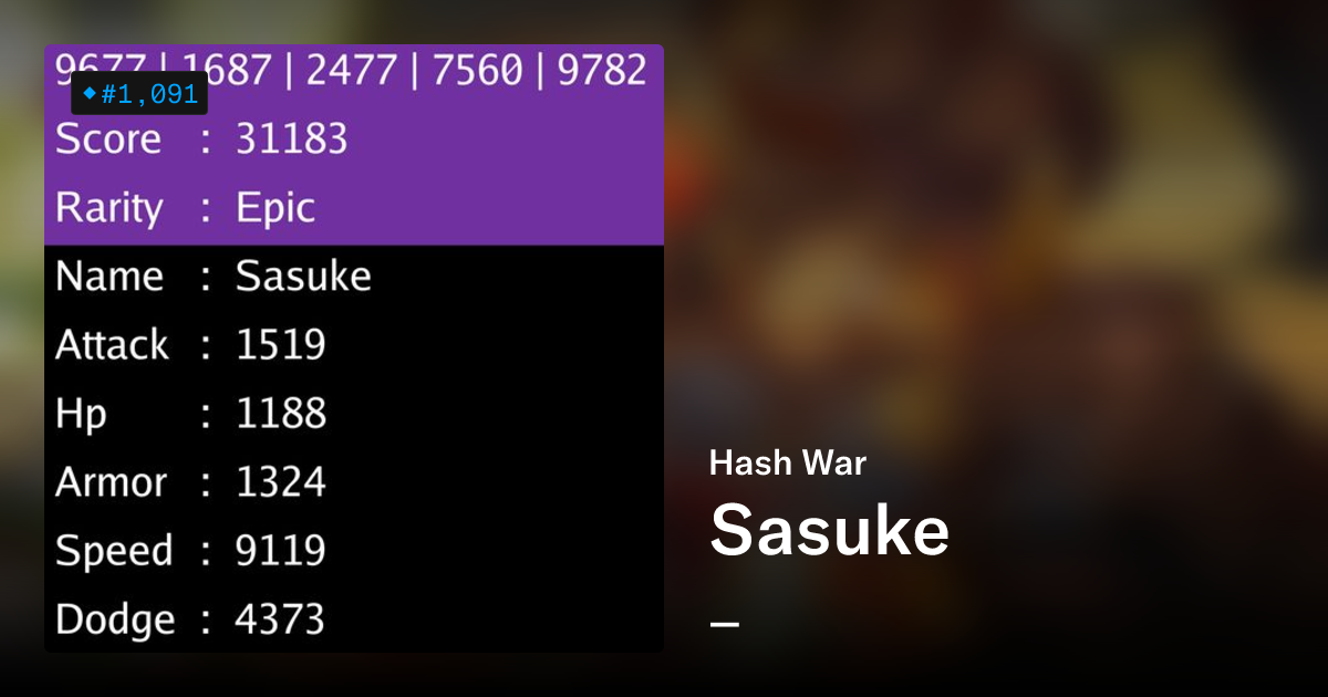 Sasuke - Hash War | OpenSea