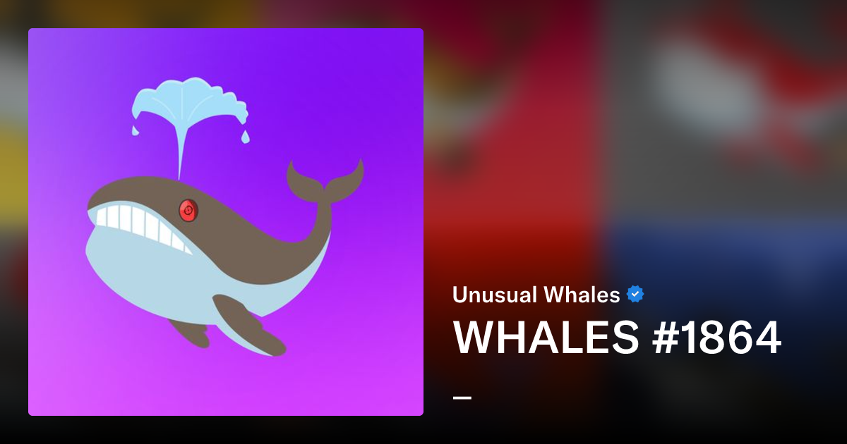 WHALES #1864 - Unusual Whales | OpenSea