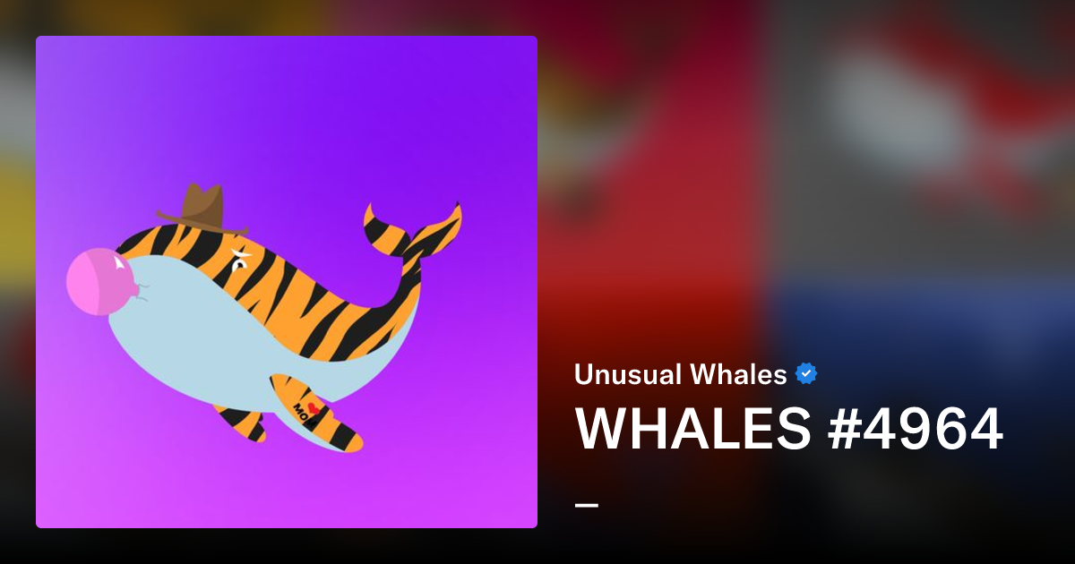 WHALES #4964 - Unusual Whales | OpenSea