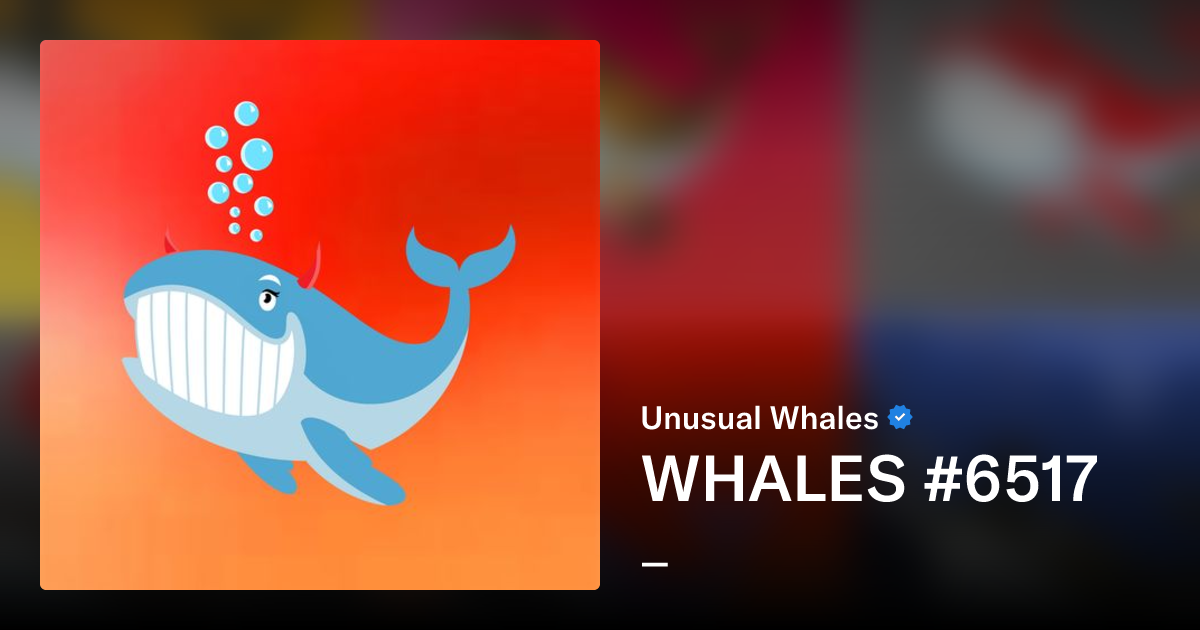 WHALES #6517 - Unusual Whales | OpenSea