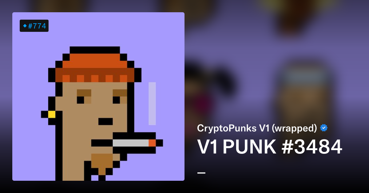 V1 PUNK #3484 - CryptoPunks V1 (wrapped) | OpenSea