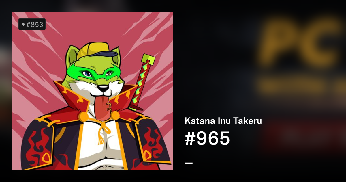 #965 - Katana Inu Takeru | OpenSea