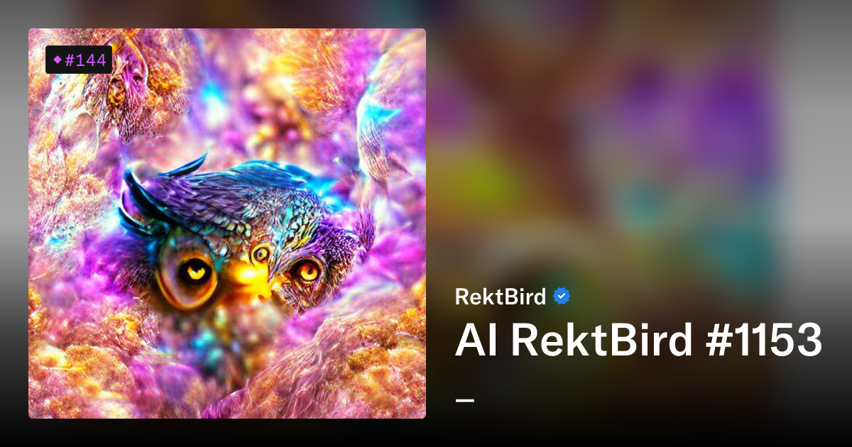 AI RektBird #1153 - RektBird | OpenSea