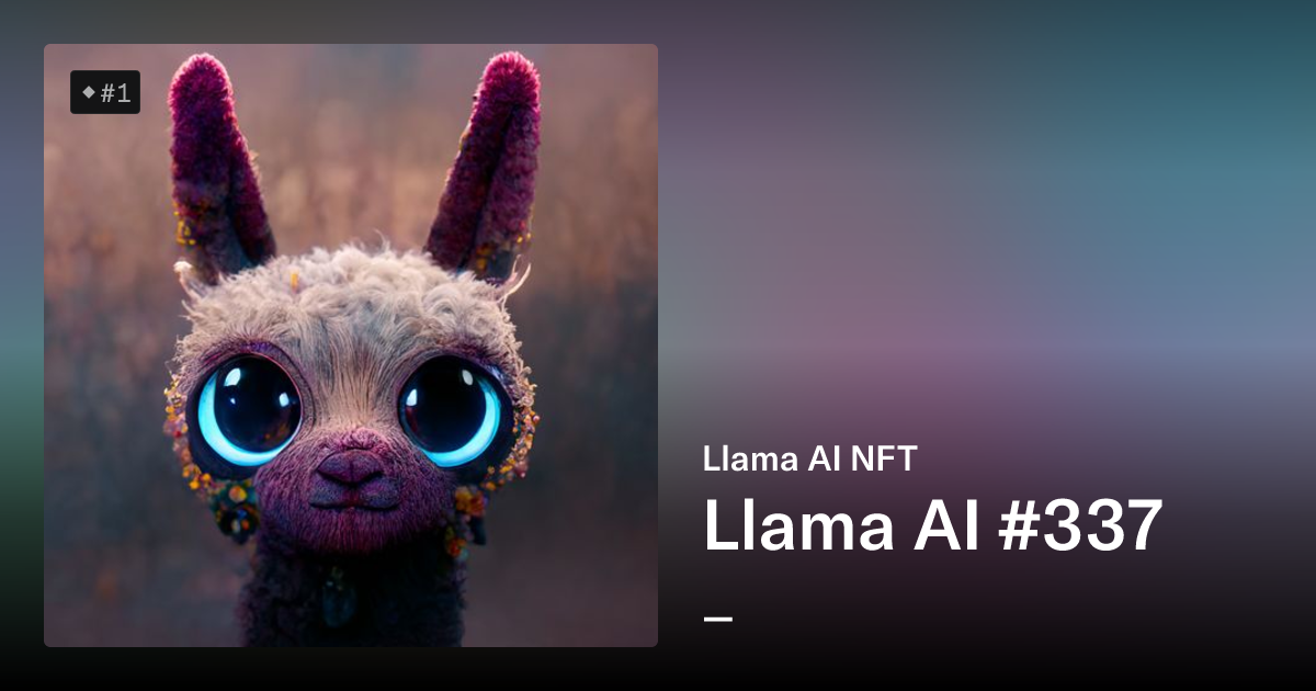 Llama AI #337 - Llama AI NFT | OpenSea