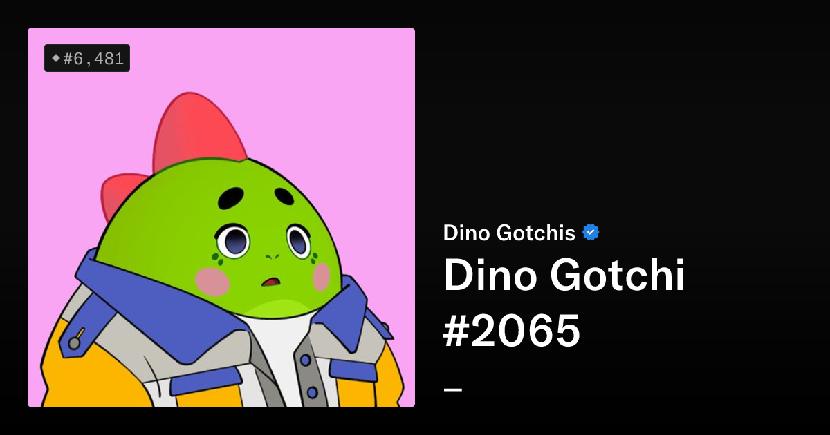 Dino Gotchi #2065 - Dino Gotchis | OpenSea
