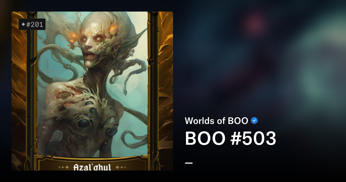 BOO #503 - Worlds of BOO | OpenSea