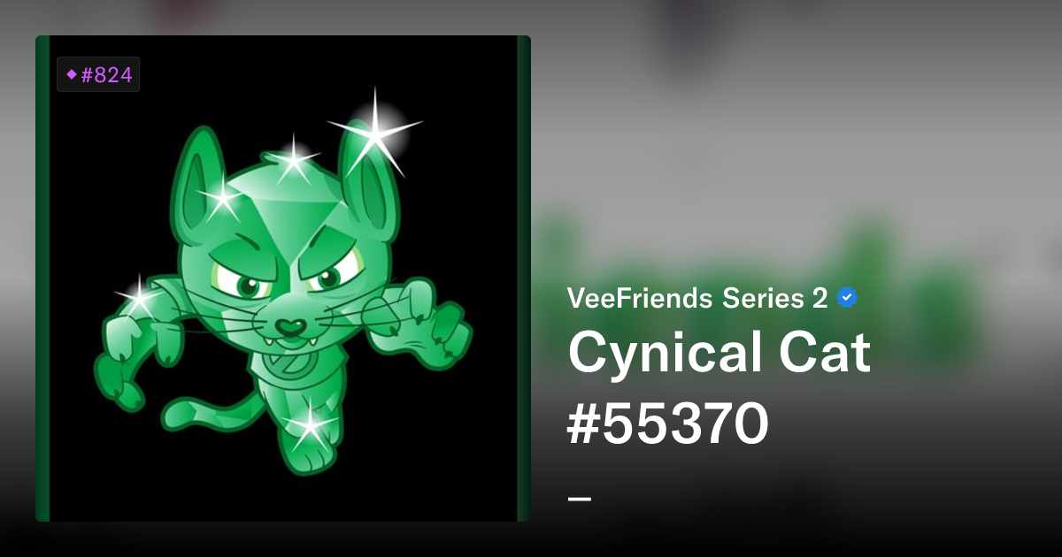 Cynical Cat #55370 - VeeFriends Series 2 | OpenSea