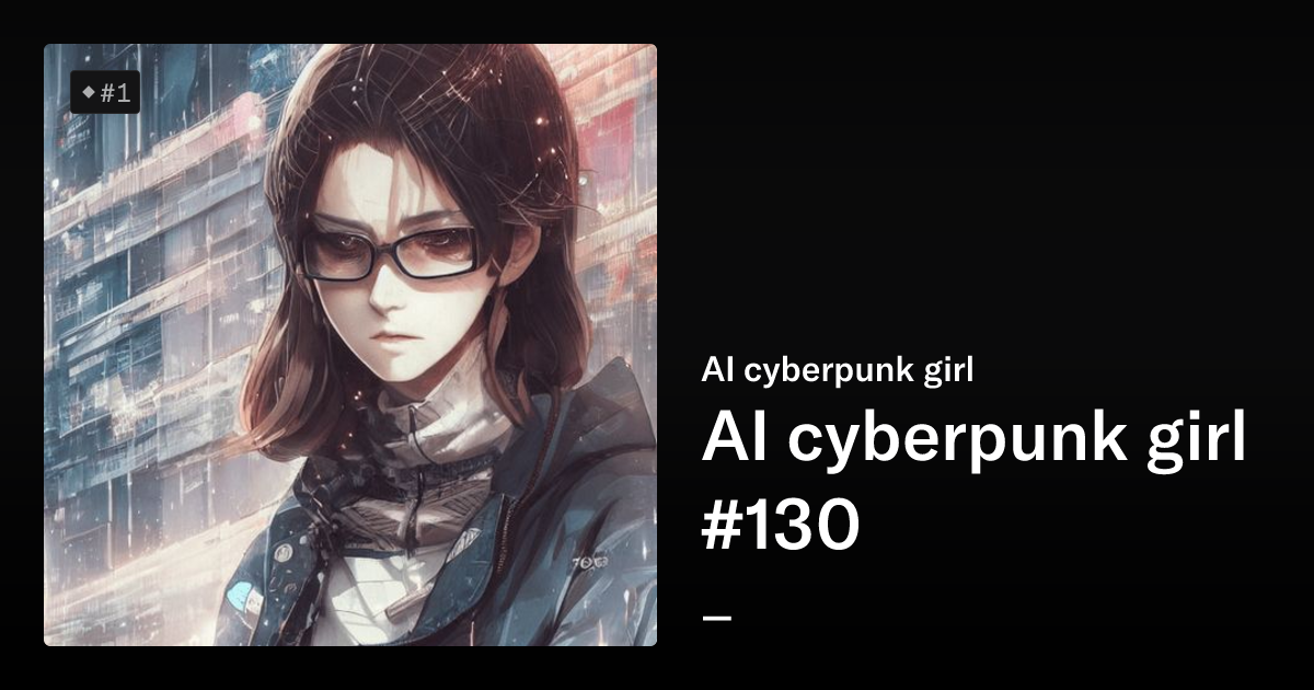 AI cyberpunk girl #130 - AI cyberpunk girl | OpenSea