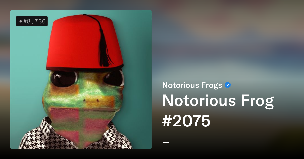 Notorious Frog #2075 - Notorious Frogs | OpenSea