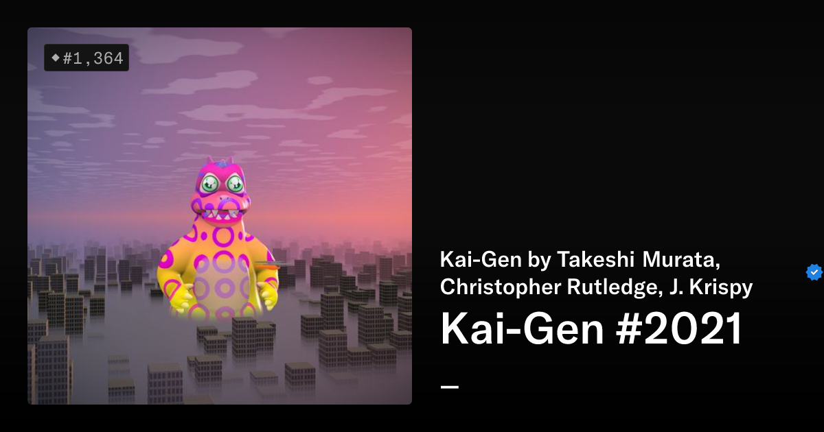 Kai-Gen #2021 - Kai-Gen by Takeshi Murata, Christopher Rutledge, J. Krispy | OpenSea