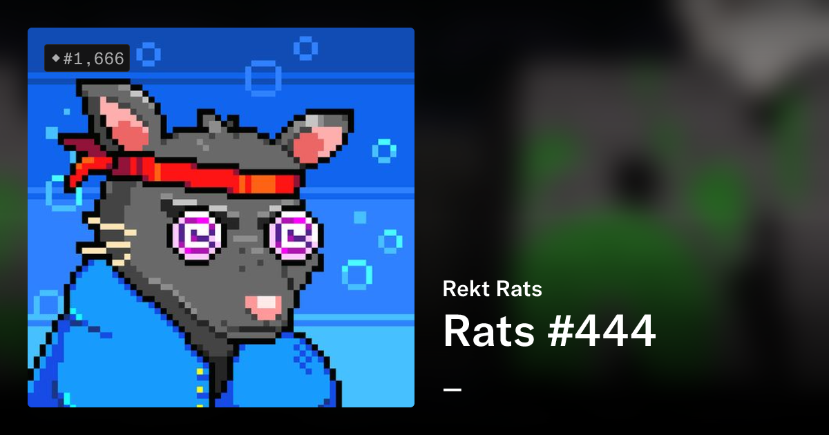 Rats #444 - Rekt Rats | OpenSea