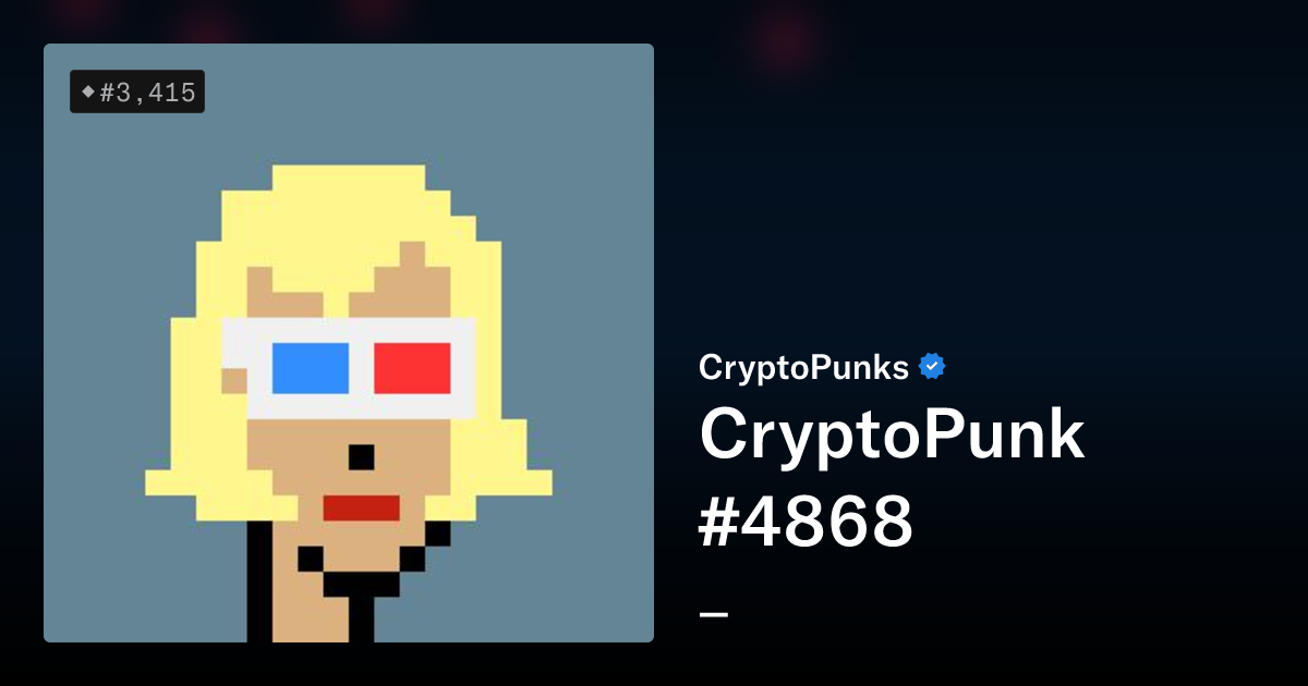 CryptoPunk #4868 - CryptoPunks | OpenSea