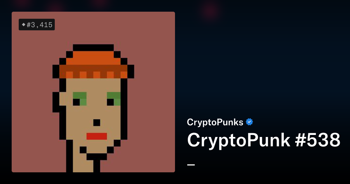 CryptoPunk #538 - CryptoPunks | OpenSea