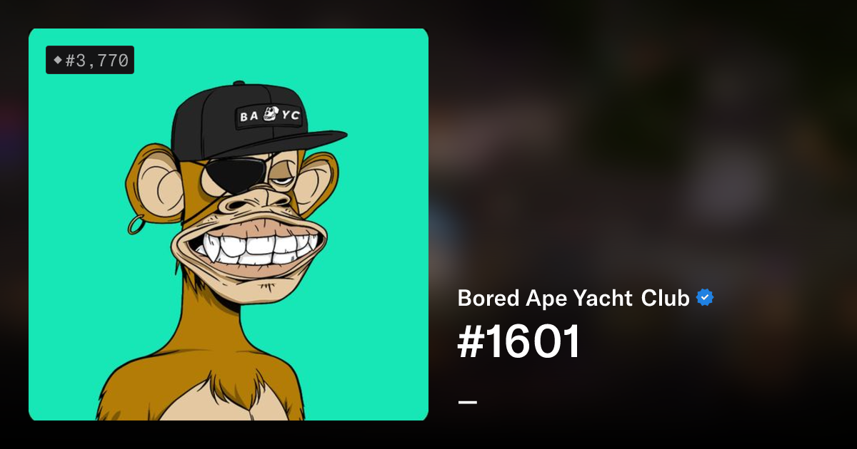 #1601 - Bored Ape Yacht Club | OpenSea
