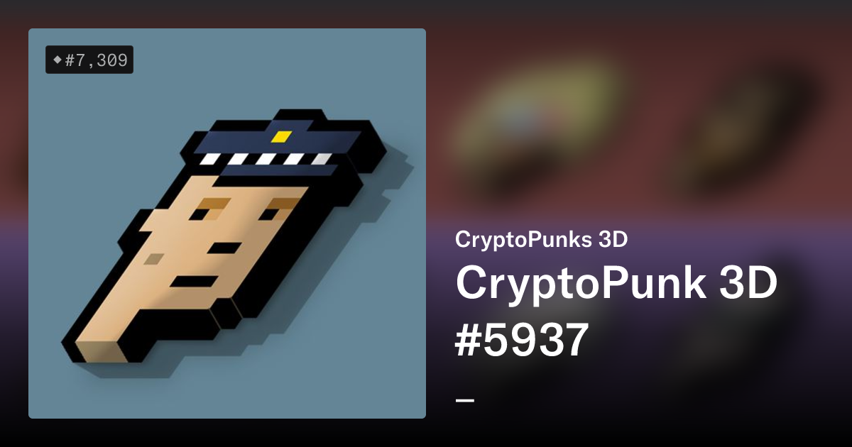 CryptoPunk 3D #5937 - CryptoPunks 3D | OpenSea