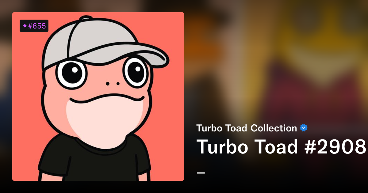 Turbo Toad #2908 - Turbo Toad Collection | OpenSea