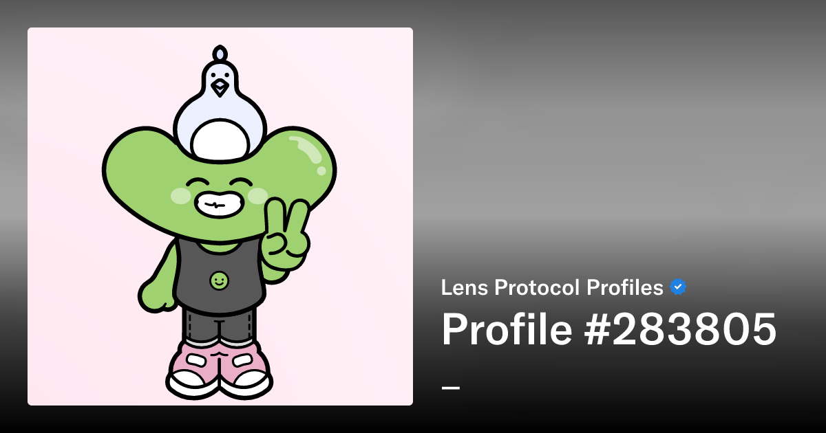 Profile #283805 - Lens Protocol Profiles | OpenSea