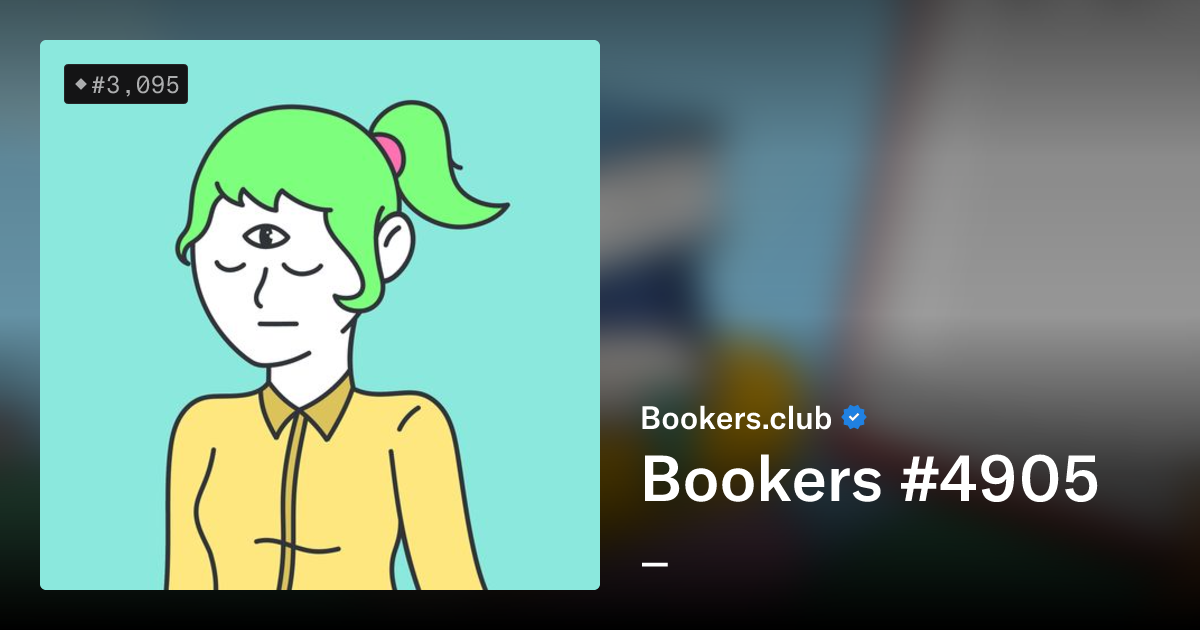 Bookers #4905 - Bookers.club | OpenSea