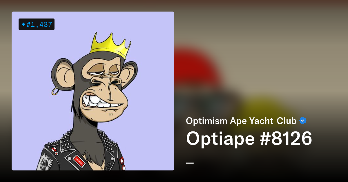 Optiape #8126 - Optimism Ape Yacht Club | OpenSea