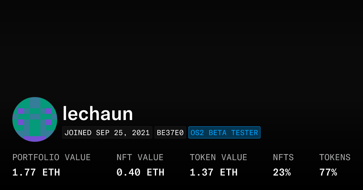 lechaun - Profile | OpenSea