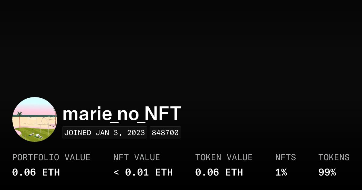 marie_no_NFT - Profile | OpenSea