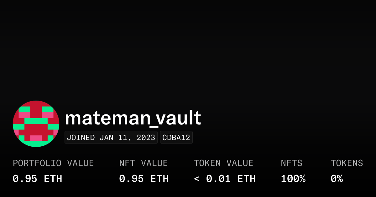 mateman_vault - Profile | OpenSea